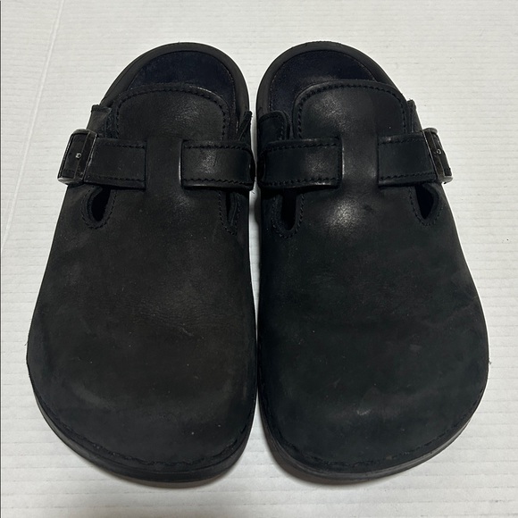 Birkenstock | Shoes | Birkenstock Tatami Oklahoma Black Suede Clogs ...